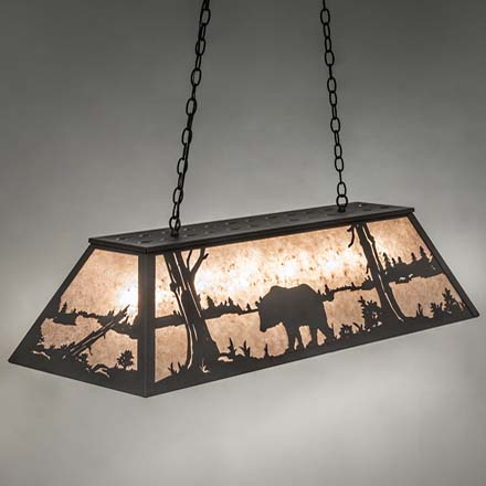 Meyda Custom 261218 Bear at Lake Country Wrought Iron Kitchen Island ...