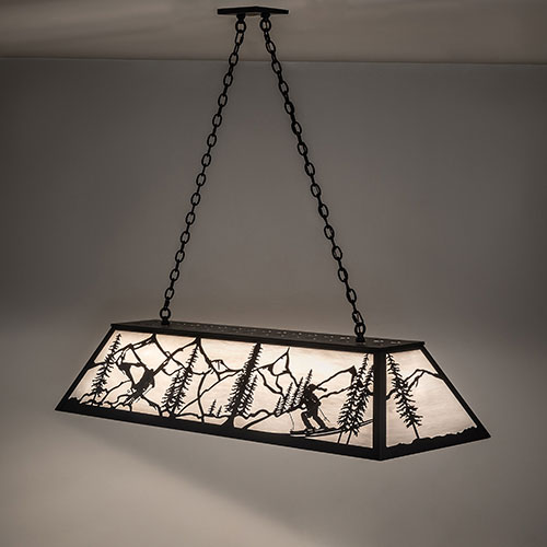 Meyda Custom 265410 Alpine Textured Black Island Light Fixture - CUSTOM ...