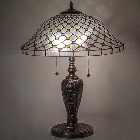 Meyda Lighting 266582 Diamond & Jewel Tiffany Mahogany Bronze Table ...