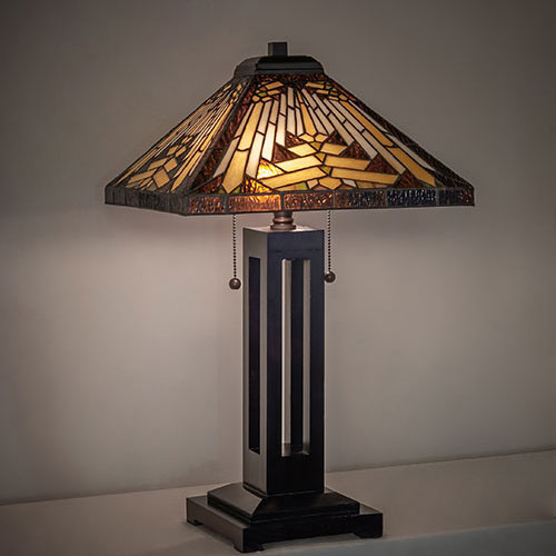 Meyda Lighting 268727 Nuevo Mission Tiffany Table Top Lamp - MEY-268727