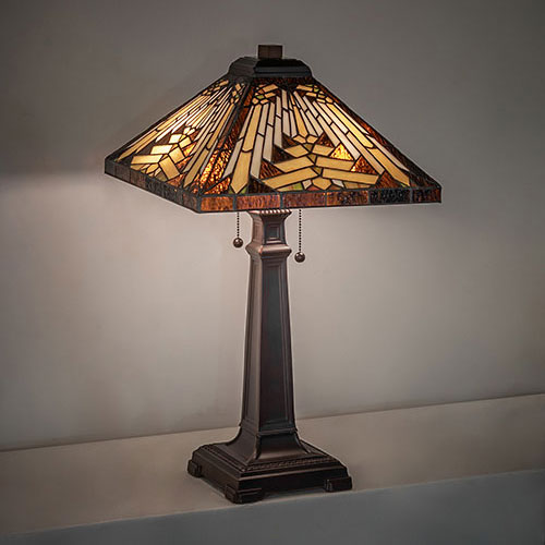 Meyda Custom 268728 Nuevo Mission Tiffany Side Table Lamp - MEY-268728