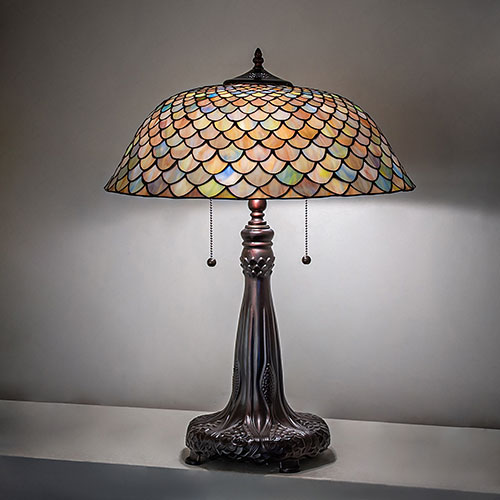Meyda Lighting 273849 Tiffany Fishscale Tiffany Table Lighting - MEY-273849