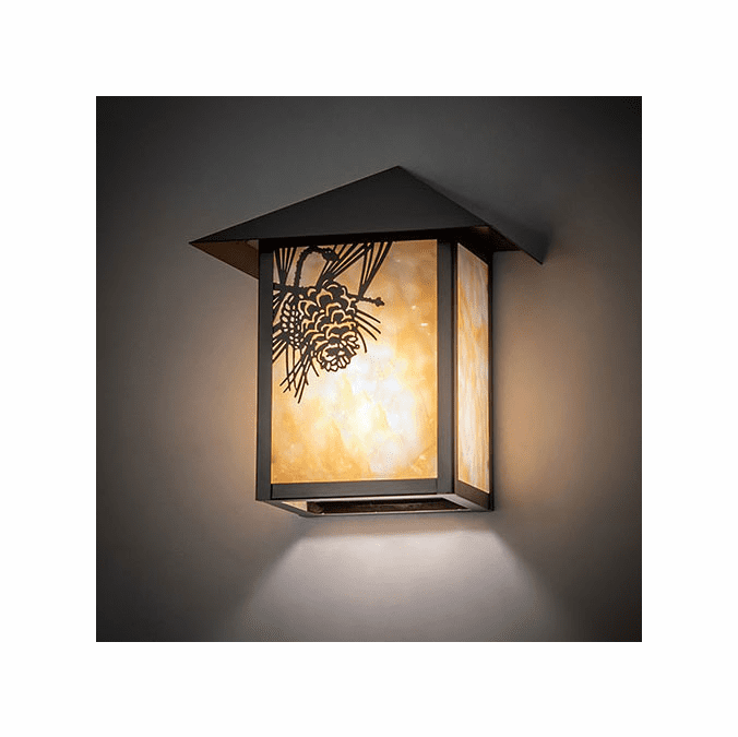 Meyda Custom 41235 Seneca Craftsman Brown Exterior Wall Sconce - MEY-41235