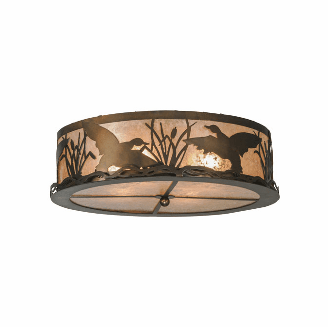 Meyda Custom 51500 Ducks in Flight Rustic Antique Copper Ceiling Light ...
