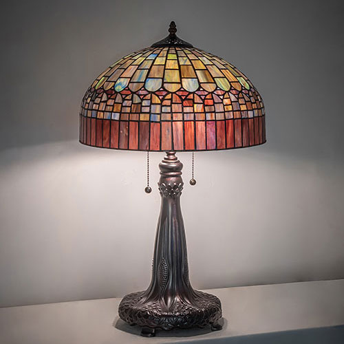 Meyda Lighting 68875 Tiffany Candice Mahogany Bronze Side Table Lamp ...