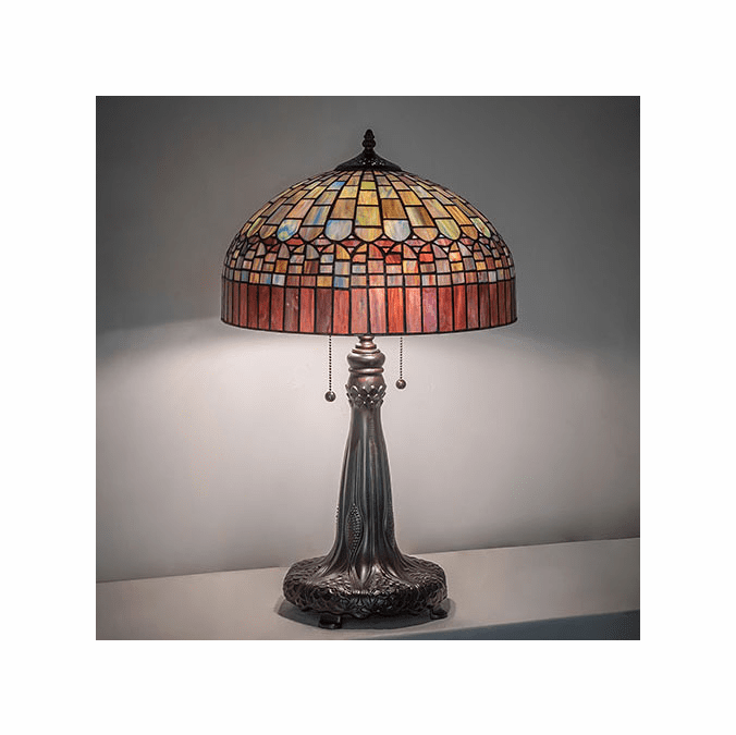 Meyda Custom 68875 Tiffany Candice Mahogany Bronze Side Table Lamp ...