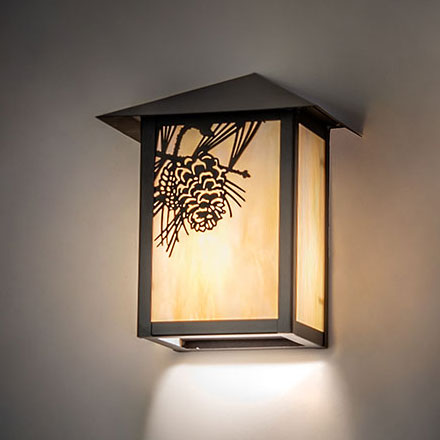 Meyda Custom 95424 Seneca Craftsman Brown LED Outdoor Wall Light ...