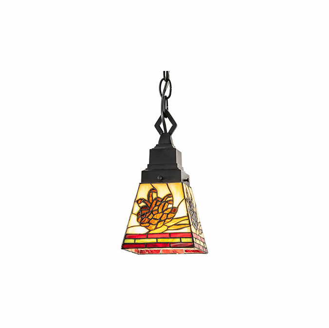 Meyda Lighting 282518 Pinecone Tiffany Mini Hanging Light - MEY-282518