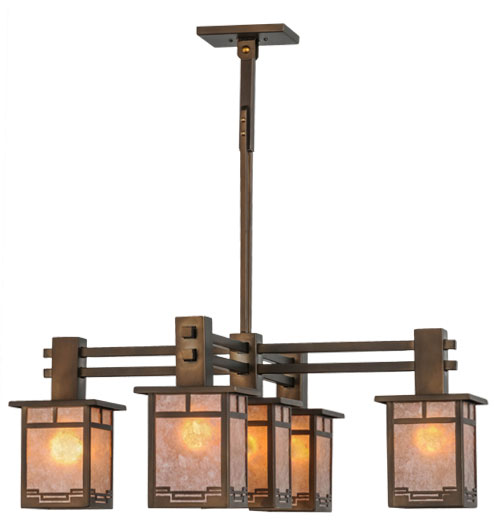 Meyda Custom 131646 Roylance Antique Copper 35 Inch Wide Craftsman ...