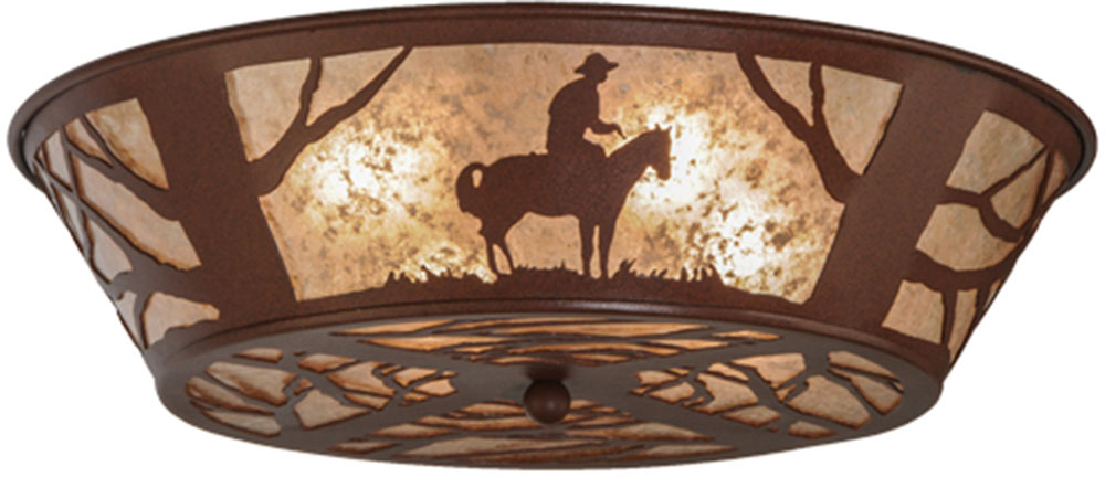 Meyda Custom 15438 Cowboy Country Rust Flush Mount Lighting Fixture ...