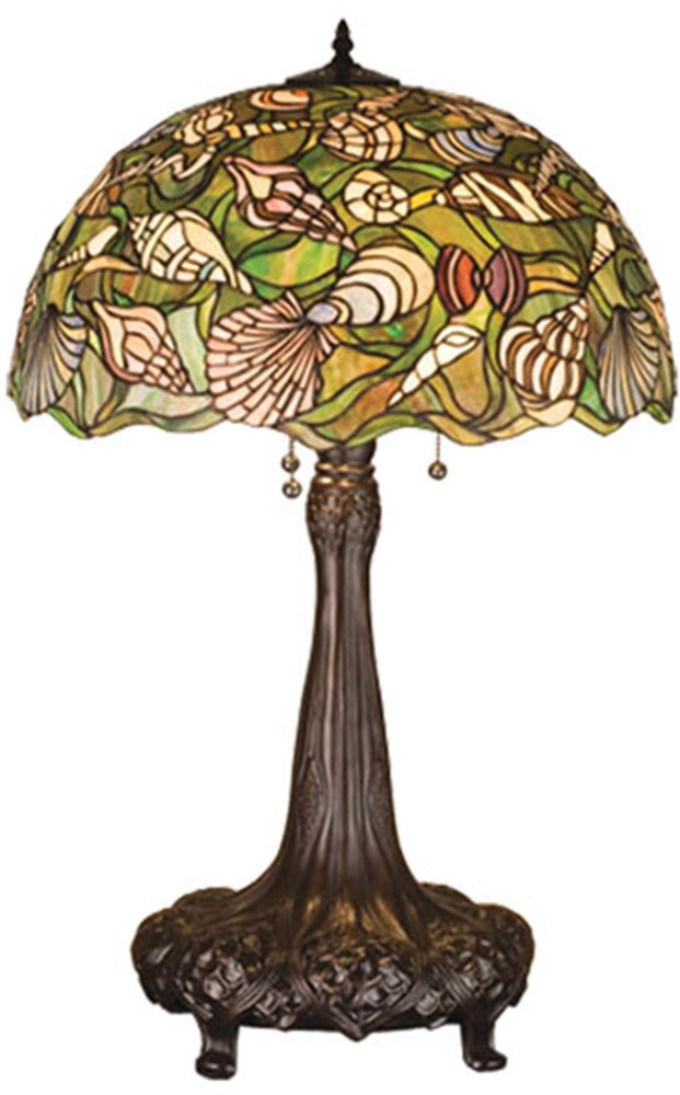 Meyda Lighting 44891 Seashell Tiffany Table Top Lamp - MEY-44891