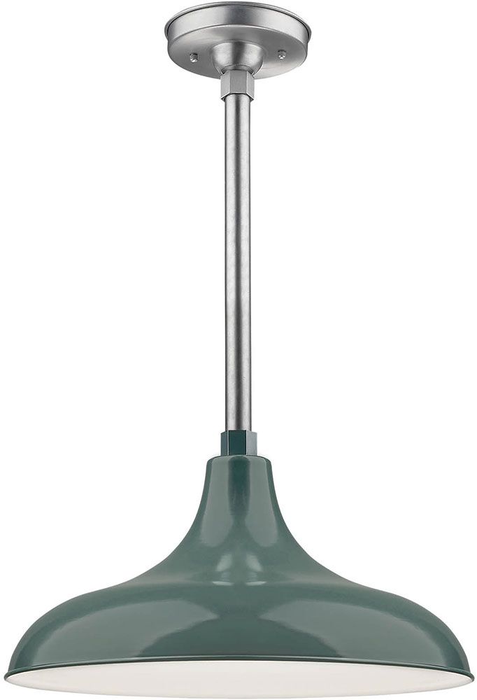 Millennium RLM RMWHS17-SG R Series Satin Green 17" Hanging Pendant Light
