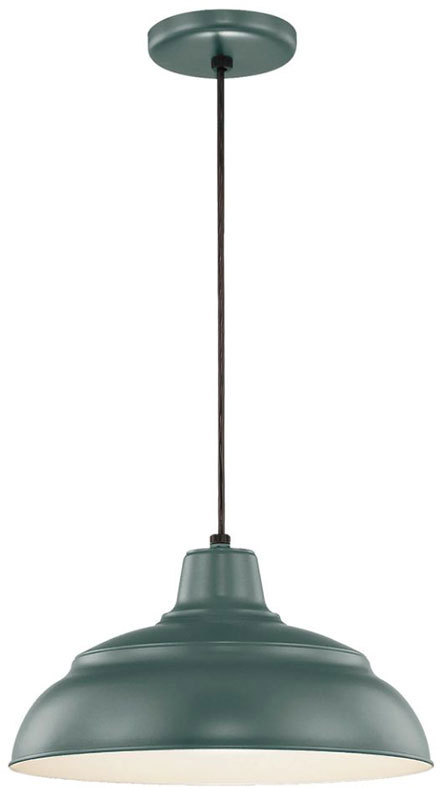 Millennium RLM RWHC14-SG R Series Satin Green 14" Drop Lighting Fixture ...