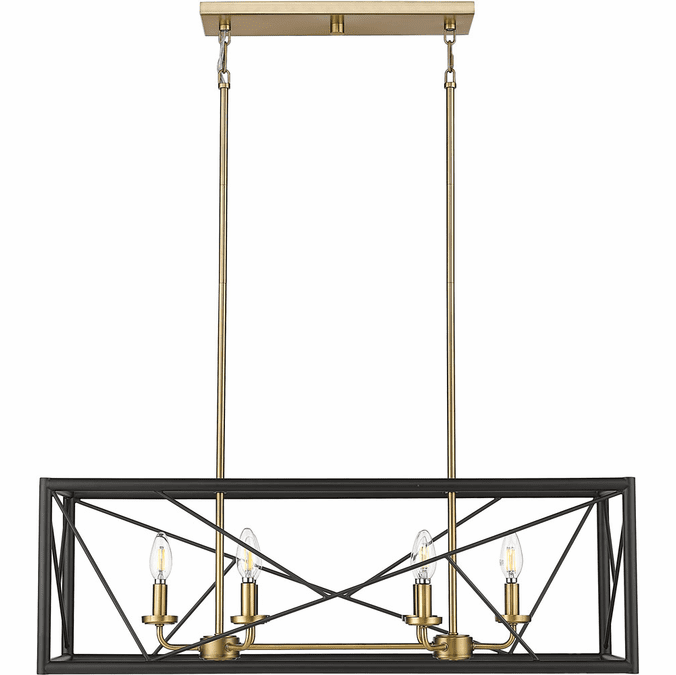 Millennium 13306-MB/VB Surrey Contemporary Matte Black / Vintage Brass ...