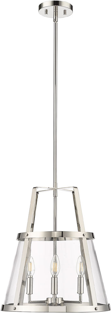 Millennium 13604-PN Edelweiss Contemporary Polished Nickel Pendant Lamp ...