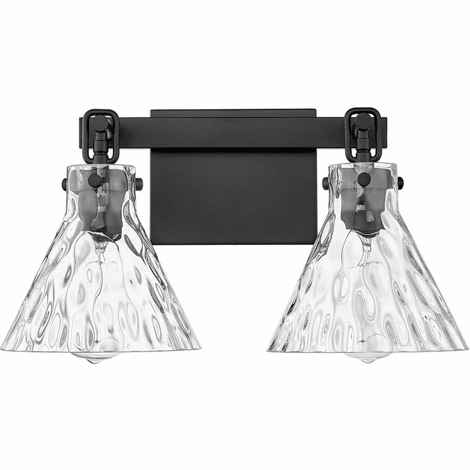 Millennium 20002-MB Barlon Contemporary Matte Black 2-Light Bathroom ...