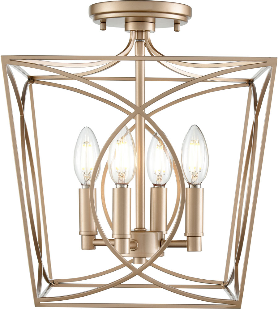 Millennium 4004-PMG Tracy Modern Painted Modern Gold Ceiling Light ...