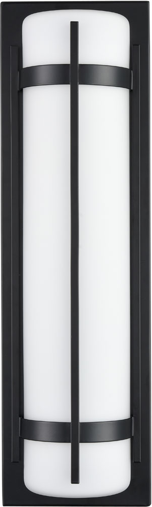 Millennium 76101-PBK Modern Powder Coated Black LED 20" Outdoor Wall ...