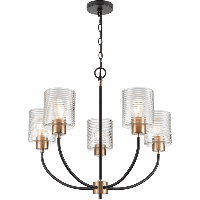 Millennium 9425-MB/MG Renitta Contemporary Matte Black Modern Gold ...