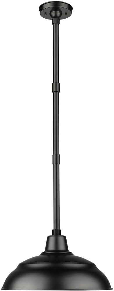 Millennium UW17-SBL R Series Retro Satin Black 17" Outdoor Drop ...