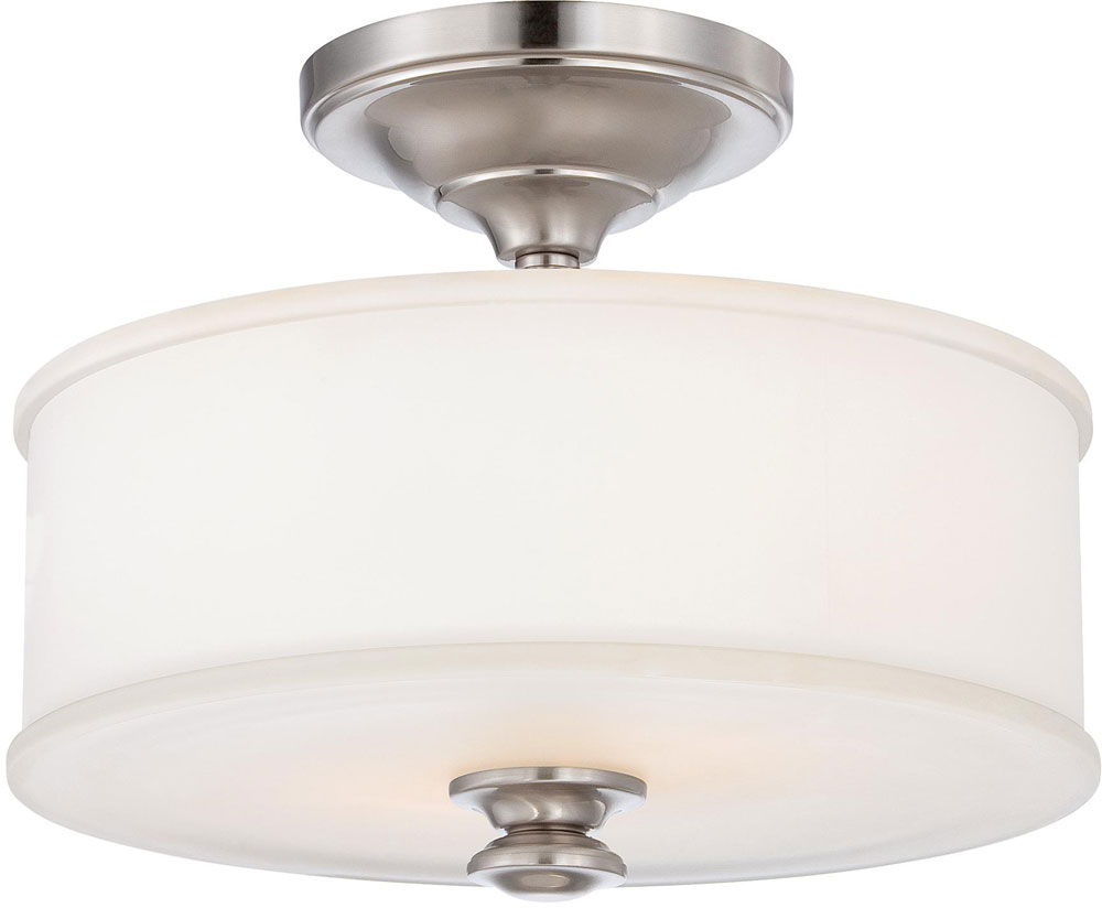 Minka Lavery 4172-84 Harbour Point Modern Brushed Nickel Flush Mount ...