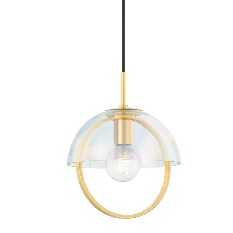 Mitzi H752701S-AGB Meriah Modern Aged Brass 10" Mini Drop Lighting ...