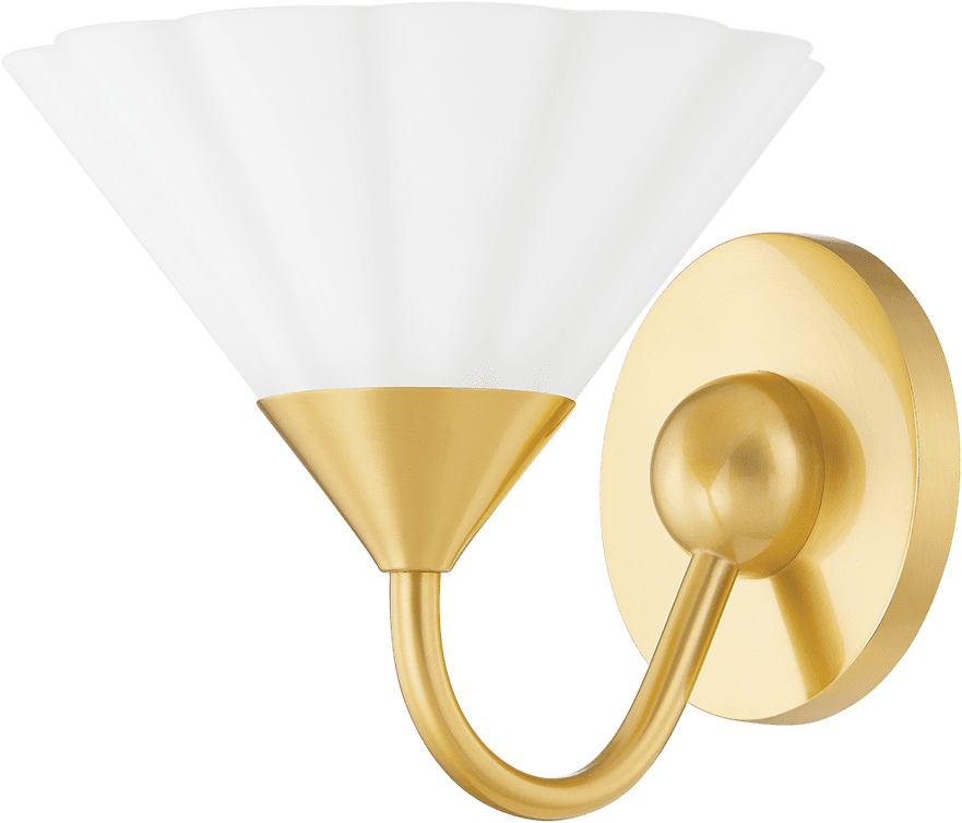 Mitzi H817101-AGB Kelsey Aged Brass Wall Lighting Sconce - MTZ-H817101-AGB