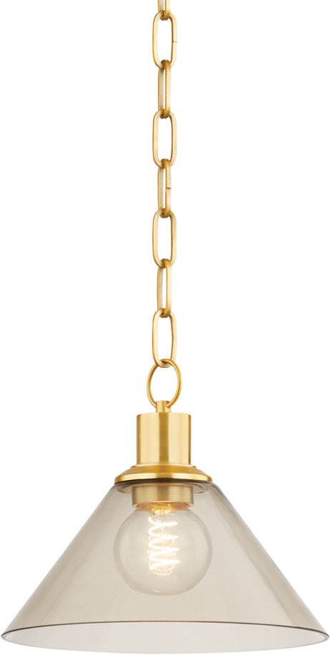 Mitzi H829701S-AGB Anniebee Modern Aged Brass Mini Hanging Light - MTZ ...