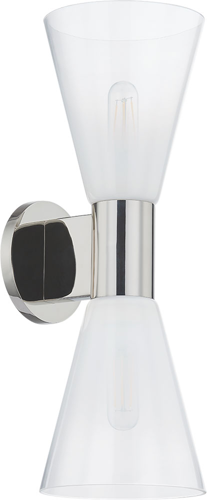 Mitzi H838102-PN Alma Contemporary Polished Nickel 2-Light Wall Lamp ...