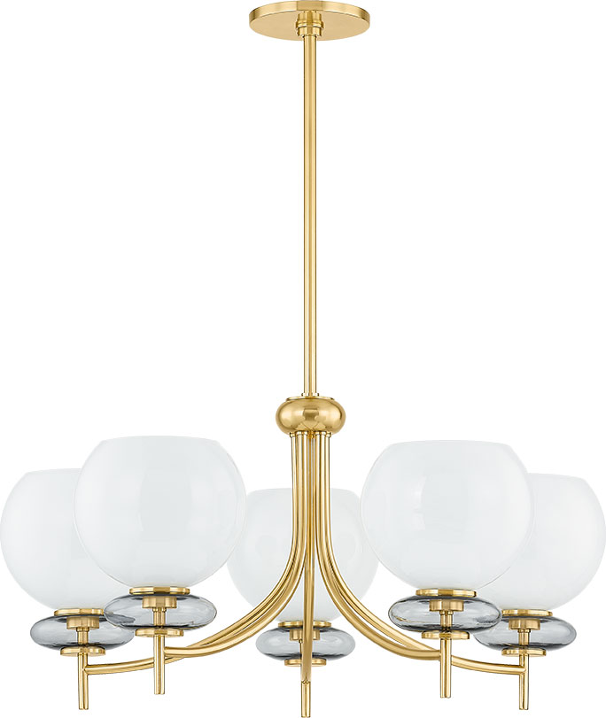 Mitzi H909805-AGB Alexia Contemporary Aged Brass Chandelier Lamp - MTZ ...