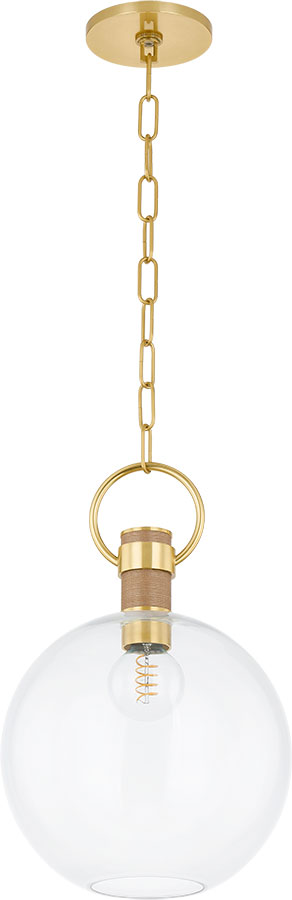 Mitzi H933701S-AGB Catrine Contemporary Aged Brass Mini Drop Ceiling ...