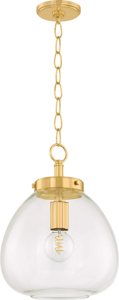 Mitzi H997701S-AGB Della Modern Aged Brass Mini Pendant Light - MTZ ...