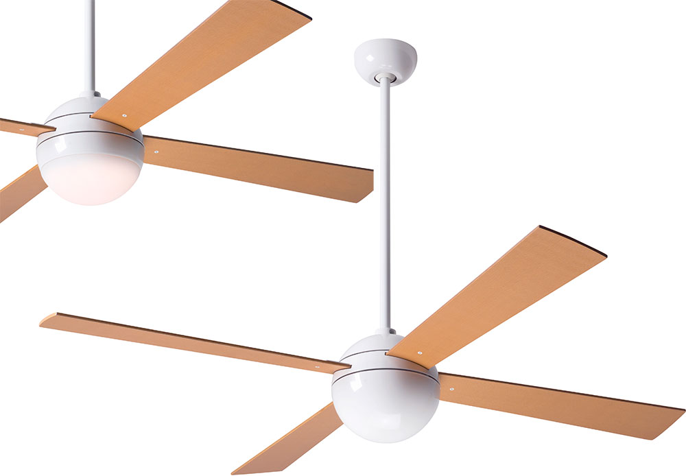 Modern Fan Company BAL-GW-MP Ball Contemporary Gloss White LED Ceiling ...