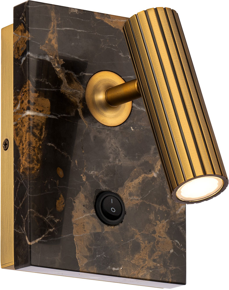Modern Forms BL-54307-BK-AB Nexus Contemporary Black Aged Brass LED Lighting Sconce - MFO-BL ...