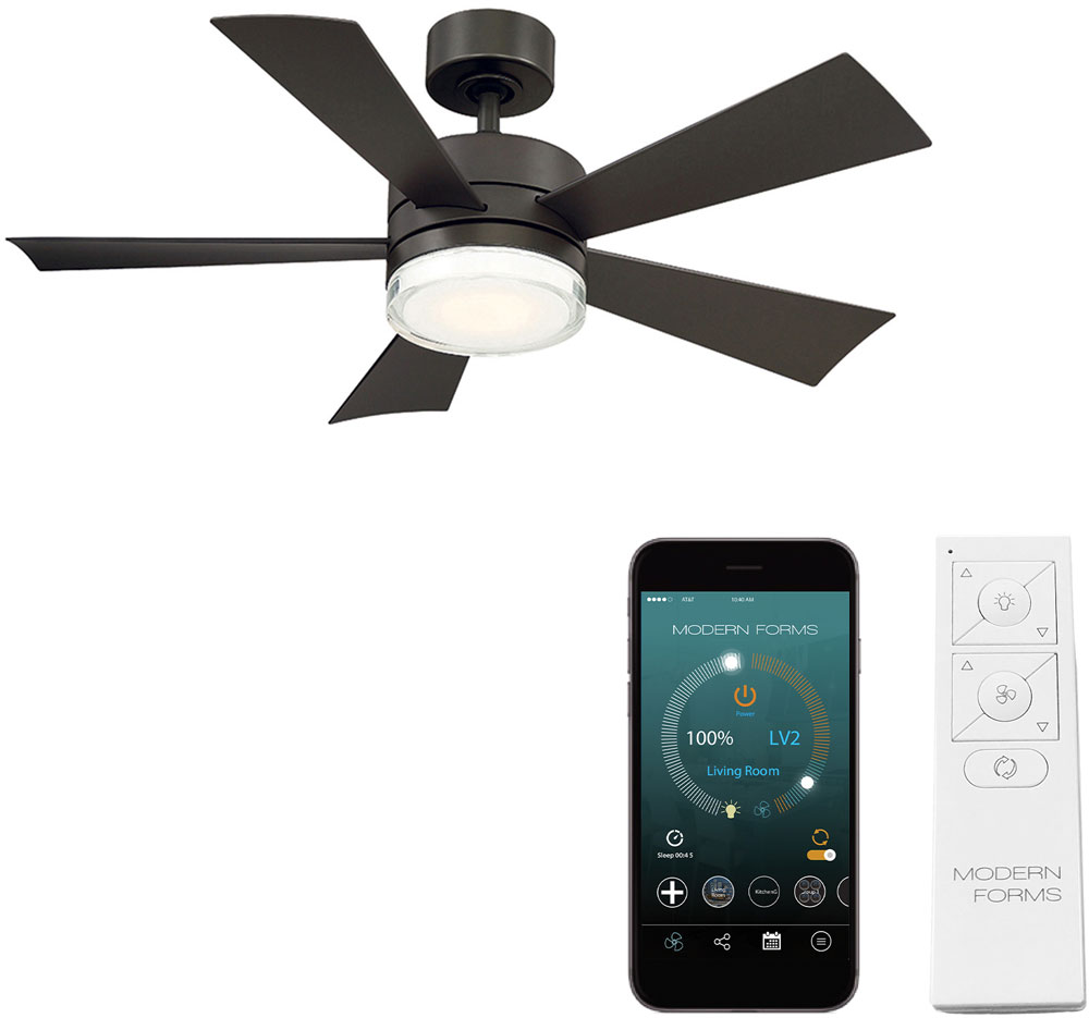 Modern Forms FR-W1801-42L-BZ Wynd Bronze LED Indoor / Outdoor 42" Home ...