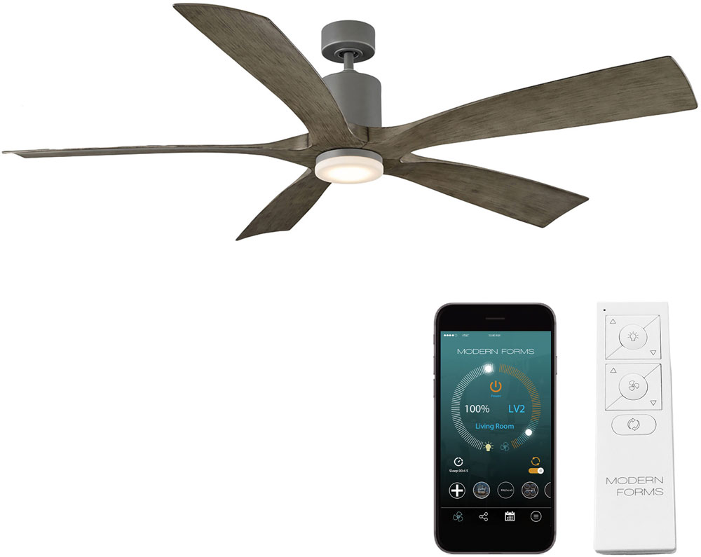 Modern Forms FR-W1811-70-GH/WG Aviator Graphite Weathered Gray LED ...