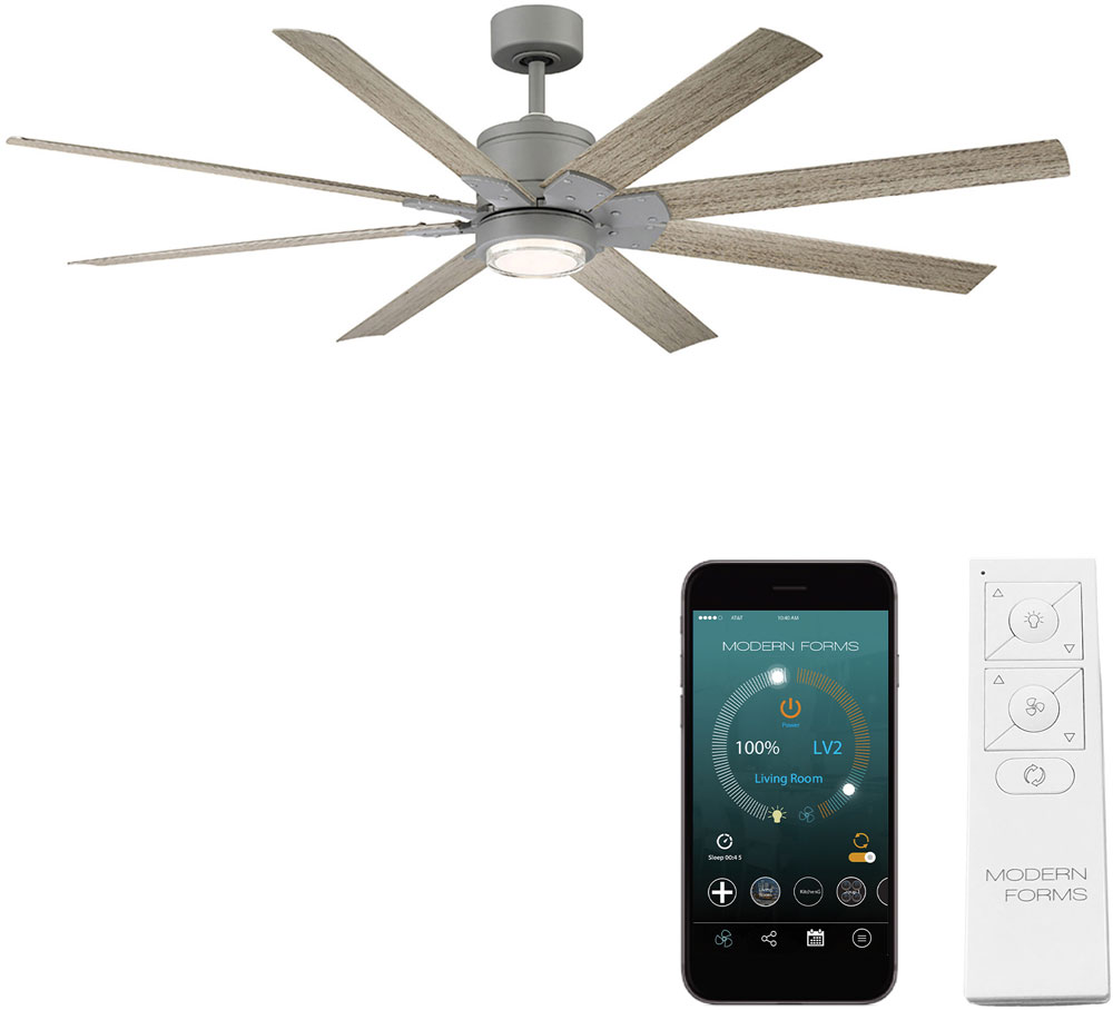 Modern Forms FR-W2001-52L-GH/WW Renegade Graphite Weathered Wood LED ...