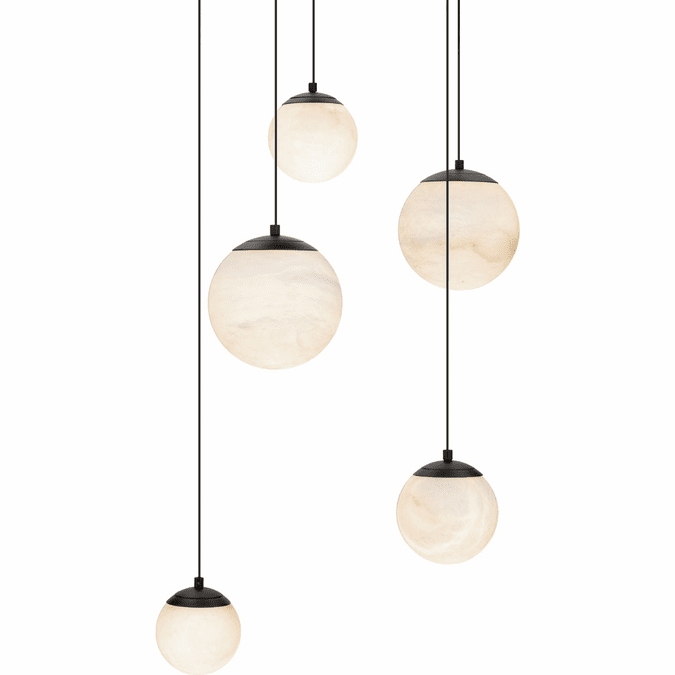 Modern Forms PD-34405R-BK Pisces Contemporary Black LED Multi Drop ...