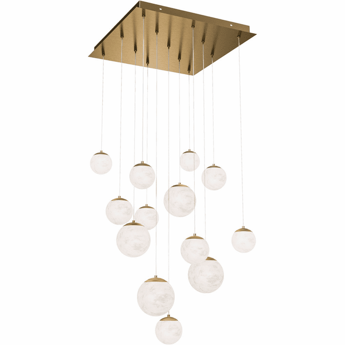 Modern Forms PD-34413S-AB Pisces Modern Aged Brass LED Multi Pendant ...