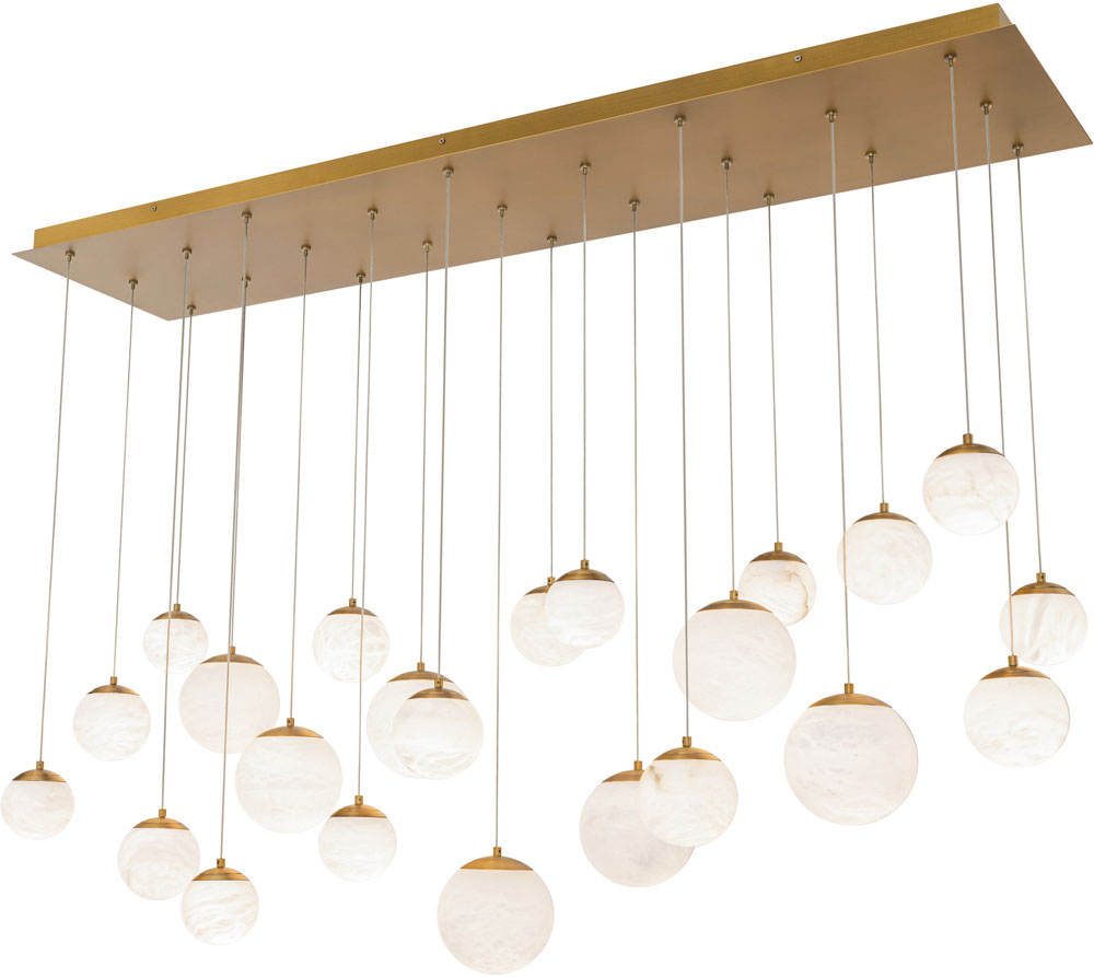 Modern Forms PD-34423L-AB Pisces Modern Aged Brass LED Multi Drop ...