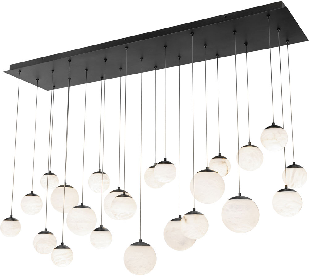 Modern Forms PD-34423L-BK Pisces Modern Black LED Multi Pendant Light ...