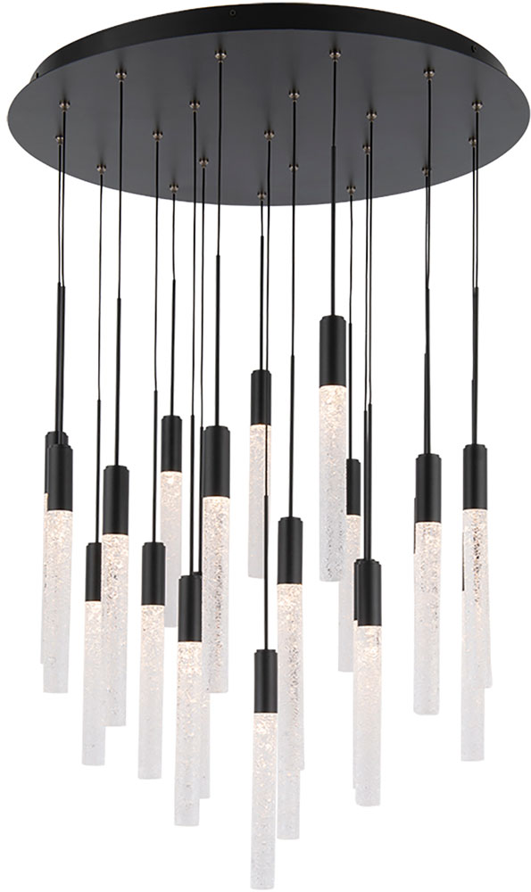 Modern Forms PD-35621-BK Magic Black LED Multi Pendant Lighting Fixture ...