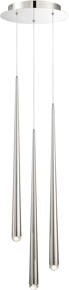Modern Forms PD-41703R-PN Cascade Polished Nickel LED Multi Drop ...