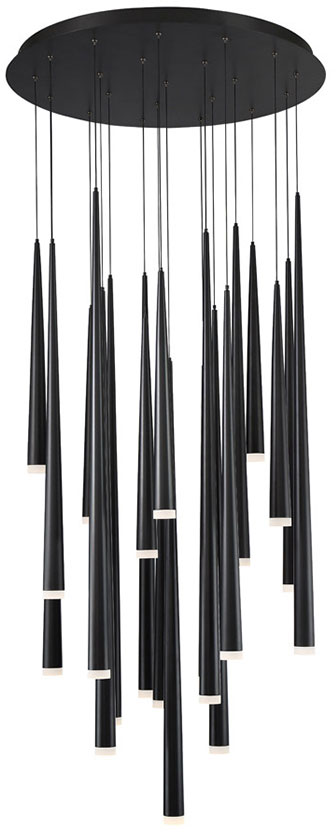 Modern Forms PD-41821R-BK Cascade Contemporary Black LED Multi Hanging ...