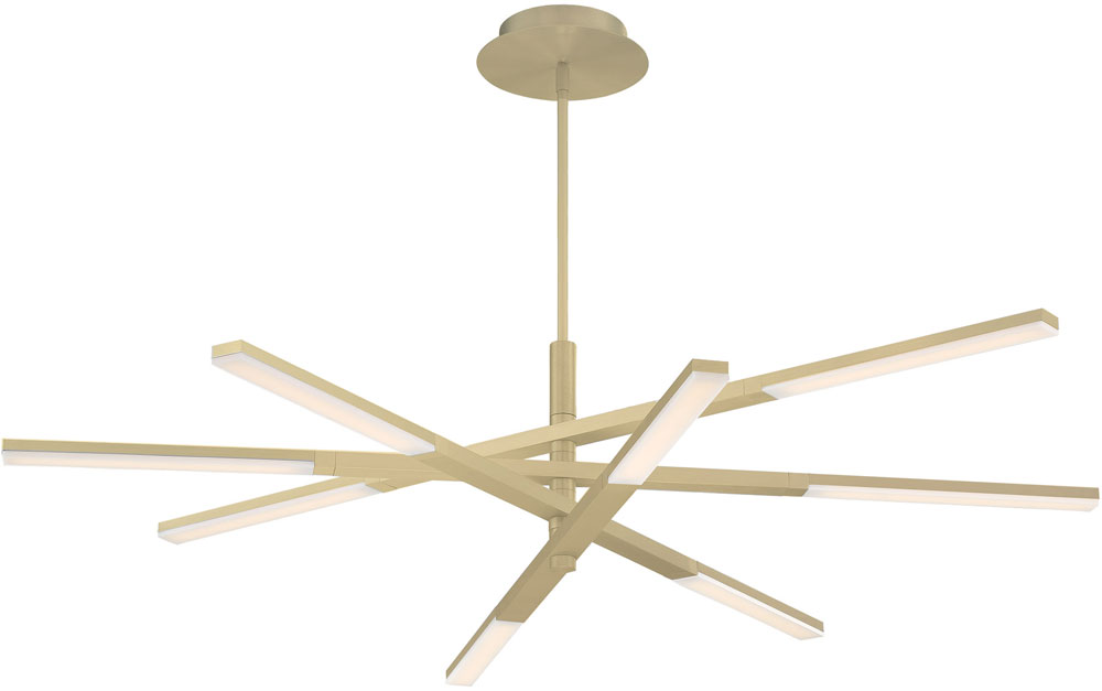 Modern Forms PD-50748-BR Stacked Modern Brushed Brass LED Chandelier ...