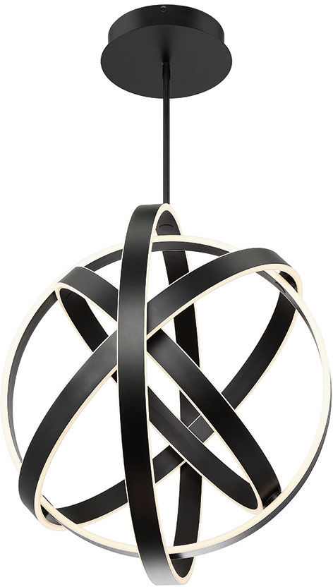 Modern Forms PD-61728-BK Kinetic Modern Black LED 28" Hanging Pendant ...