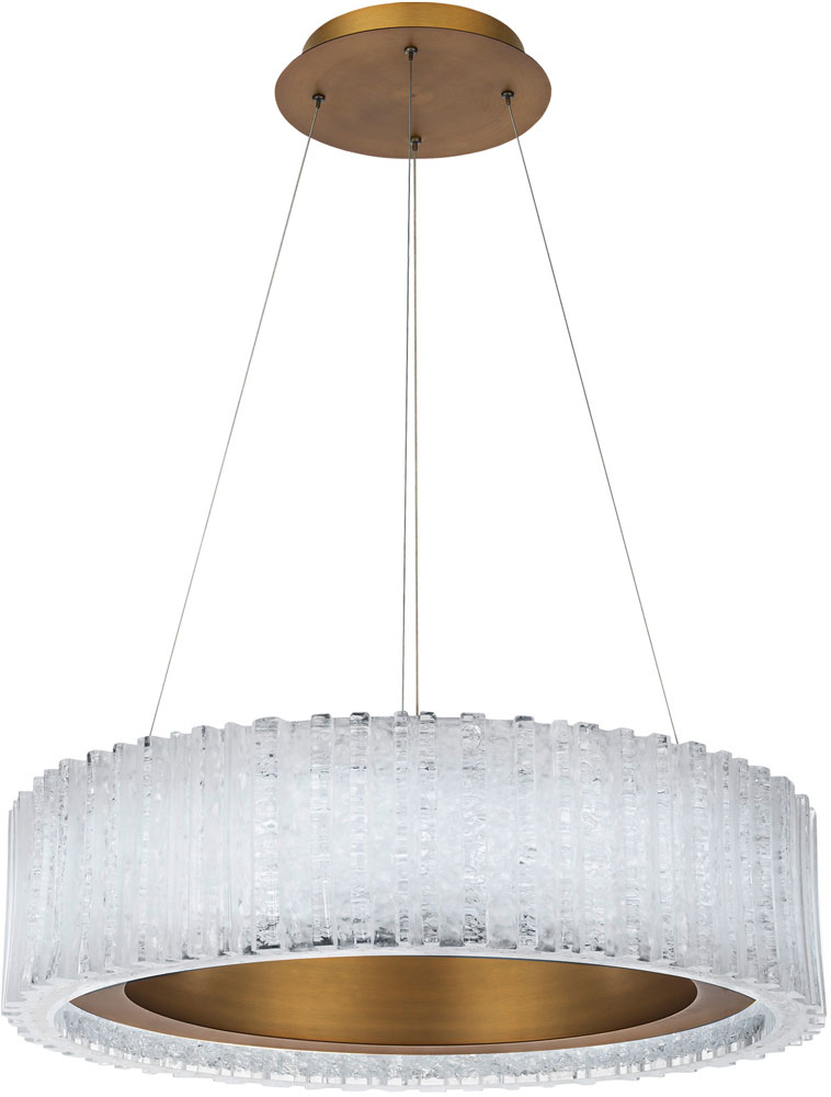 Modern Forms PD-70128-AB Rhiannon Aged Brass LED Drum Pendant Light ...