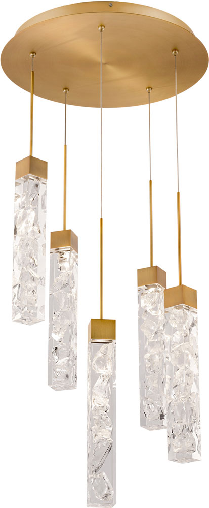 Modern Forms PD-78005R-AB Minx Aged Brass LED Multi Drop Lighting ...
