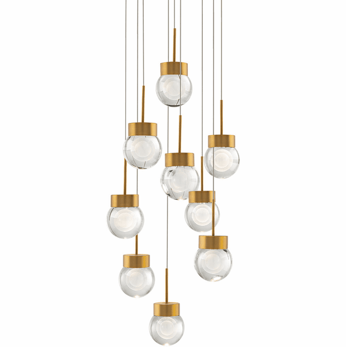 Modern Forms PD-82009R-AB Double Bubble Contemporary Aged Brass LED ...