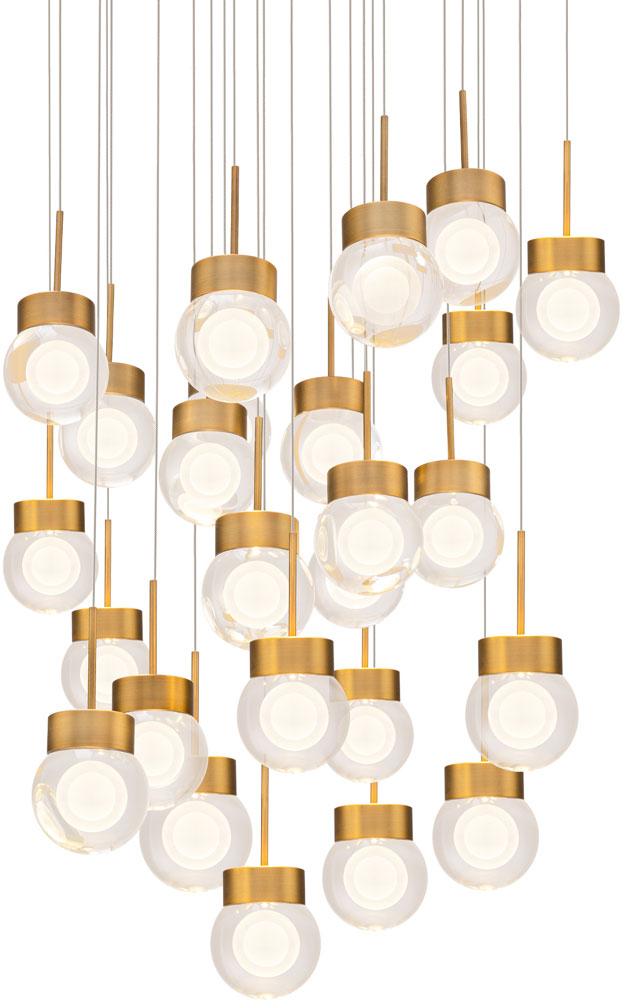 Modern Forms PD-82025S-AB Double Bubble Modern Aged Brass LED Multi ...